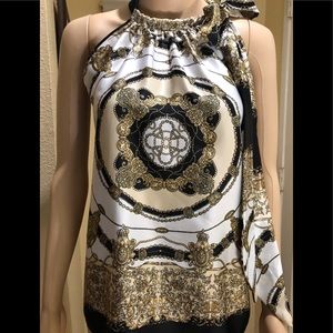 Metaphor | Tops | Metaphor Black White Gold Royal Chain Theme | Poshmark